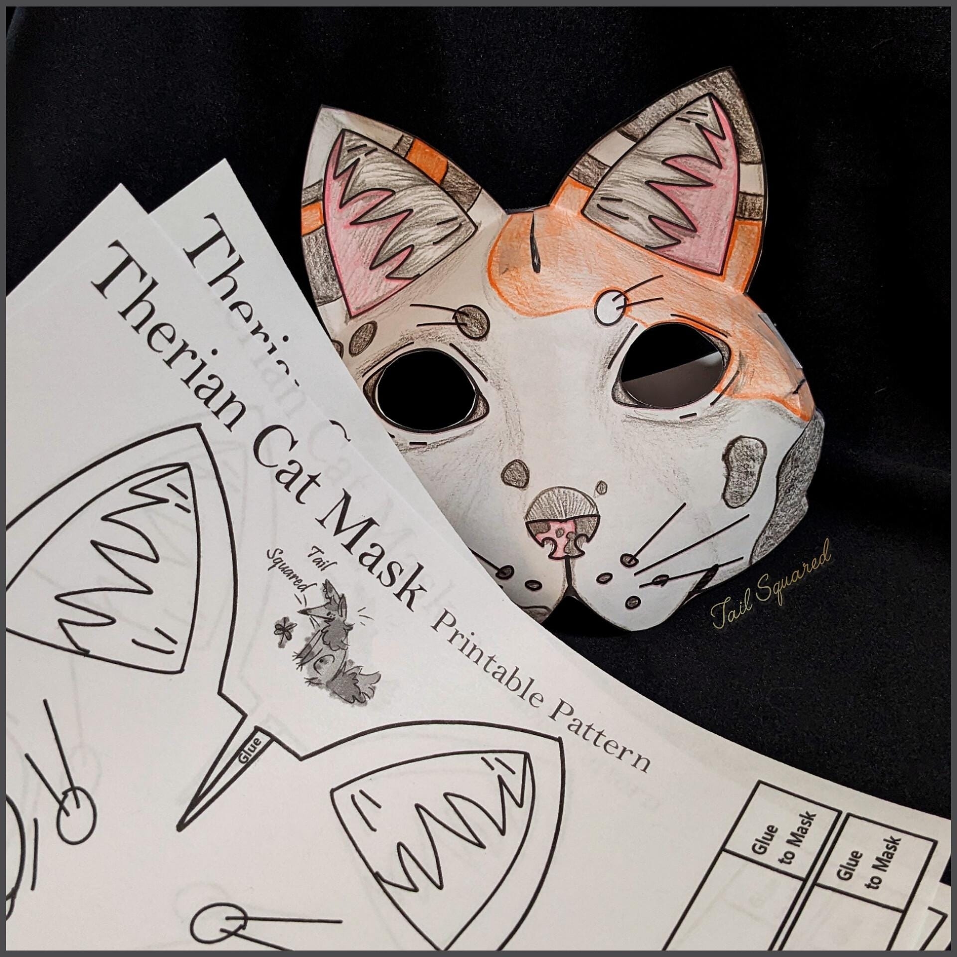 Printable Therian Mask Template Bea Media Printable Therian Mask Template Bea Media